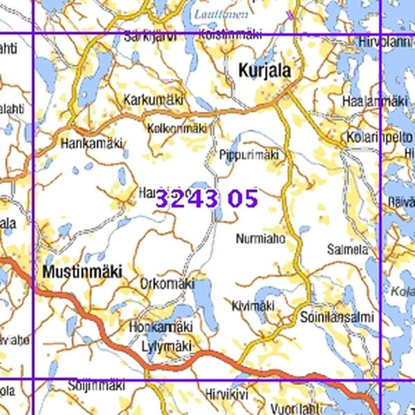 Kurjala 98/99, taitettu, 3243 05 Maastokartta | Varuste.net English
