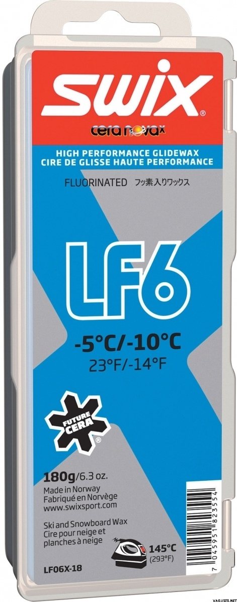 Swix LF6X Blue -5/-10C, 180g | Low fluor Glide waxes | Varuste.net English