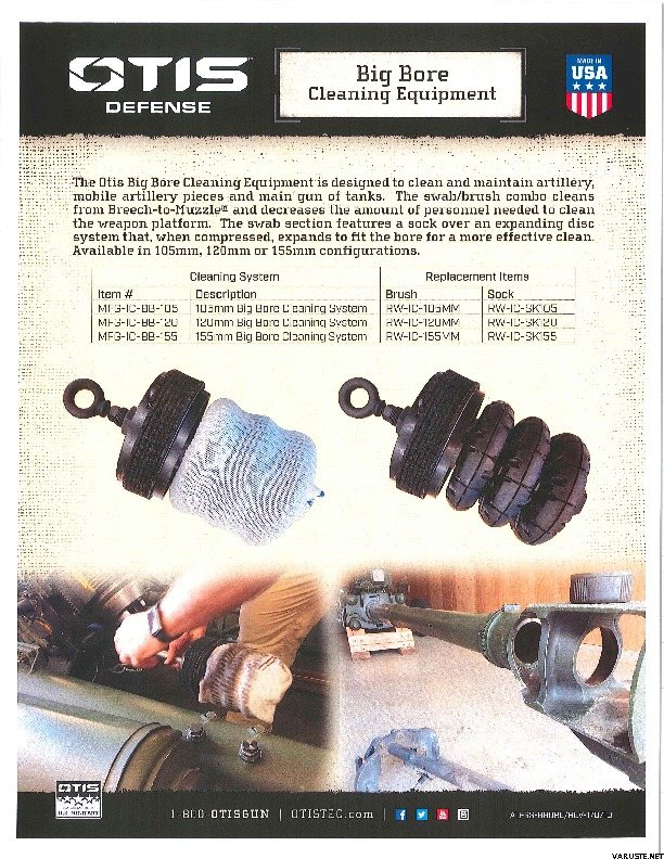 Otis Big Bore Cleaning system | Gun cleaning rods | Varuste.net English