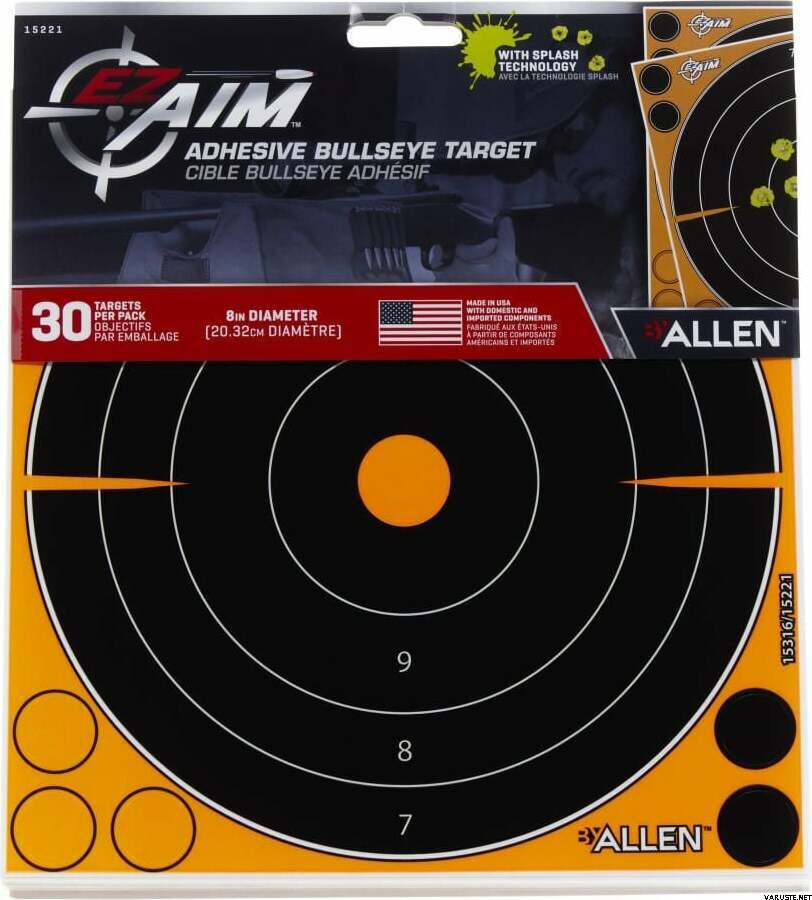 Ez Aim Adhesive Splash Reactive Bullseye 8" 6 pack | 標的 | Varuste.net 日本語