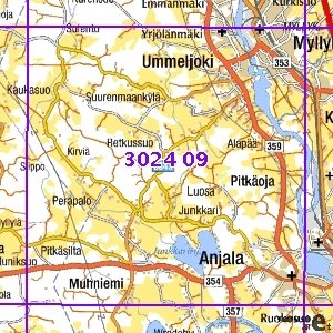 Anjala 97/99, taitettu, 3024 09 Maastokartta | Varuste.net English