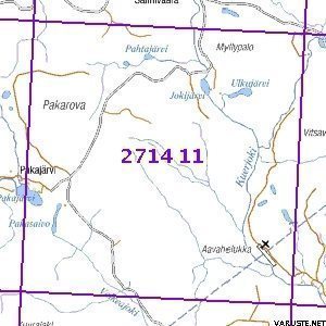 Pakasaivo 63/68, taitettu, 2714 11 Topogr kartta | Varuste.net English